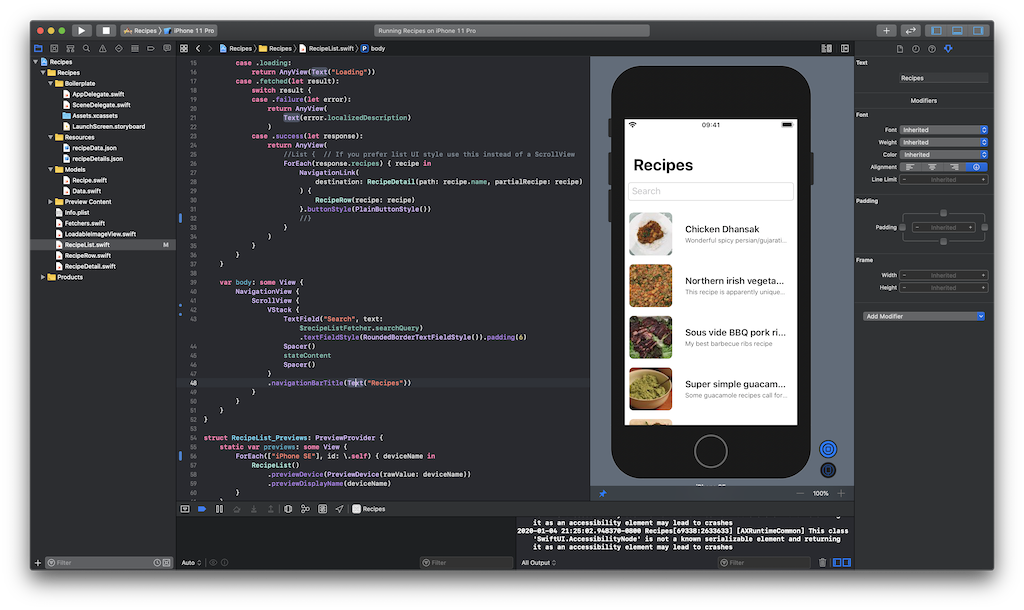 Exploring SwiftUI With Recipes Flurries Of Latent Creativity